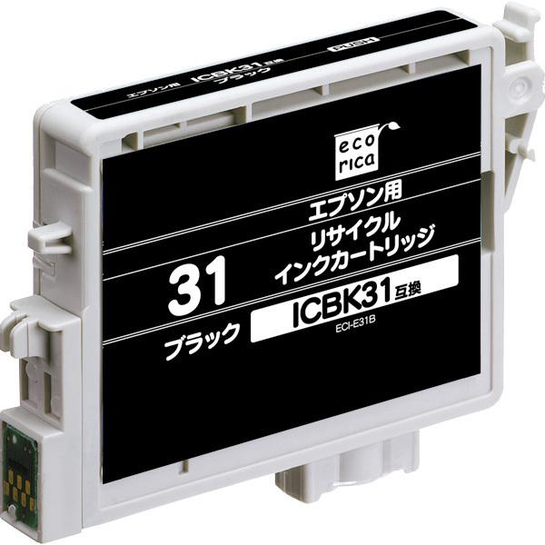 エコリカ型番：ECI-E31B純正型番：ICBK31内容：ブラック/顔料パッケージサイズ：130×175×14mm質量：46.5g適合機種： PX-A550/PX-A650/PX-V500/PX-V600/PX-V630