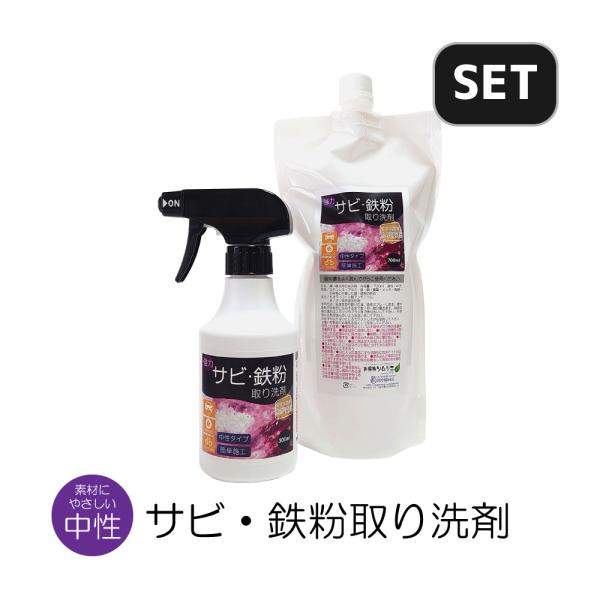 品名 : 強力サビ・鉄粉取り洗剤容量 : 300ml＆700ml液性 : 中性用途 : ステンレス・アルミ・鉄・銅・真鍮・石材等に付着したサビの除去、車の鉄粉除去成分 : チオグリコール酸アンモニウム、非イオン系界面活性剤
