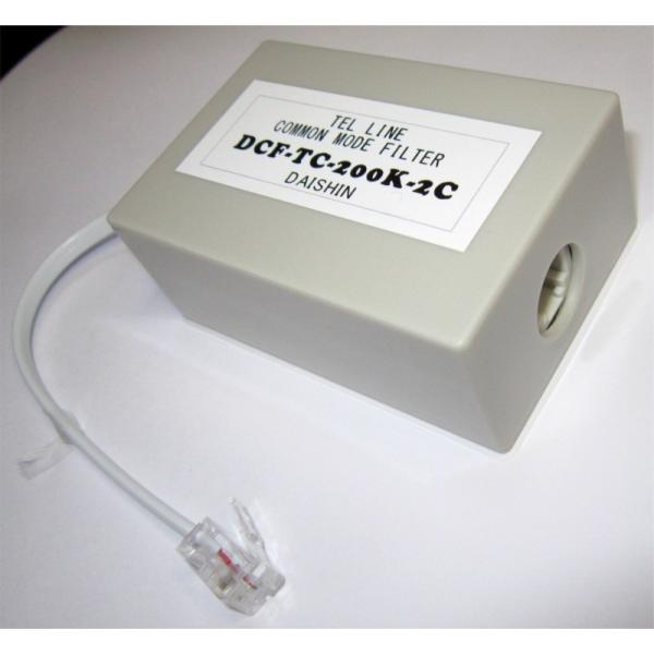 DCF-TC-200K-2CTELラインコモンモードフィルター　2芯用TELコードの間に挿入してTELコードから混入する妨害波を抑制します。簡単取付モジュラーP-J型中波ラジオ帯から短波帯（100KHz〜100MHz）の広帯域を実現しました...