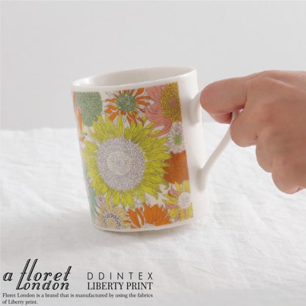 リバティプリントの花柄が可愛らしくエレガントな装いのマグカップ。箔押しのロゴの付いたボックス入りでギフトにもぴったり。■サイズ：約 8Φ×9ｃｍ■容量：320ｍｌ■柄一覧：スモールスザンナ/ハロー・サンシャイン/ガーデン/フェイバリット・フ...
