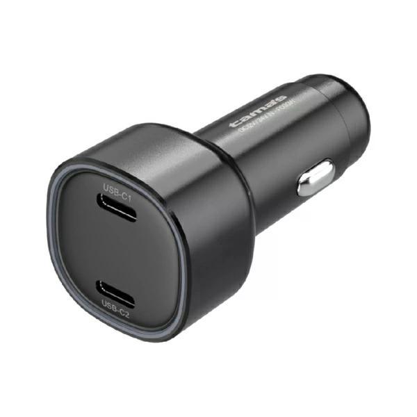 PD30Wカーチャージャー USB-C+C●最大30WのUSB PD対応 USB-Cポートを2ポート搭載。2台同時にUSB PD充電が可能な車載充電器。●トラックなどでも使用できる、DC12V/24V対応。●通電表示LED搭載。説明●サイズ...