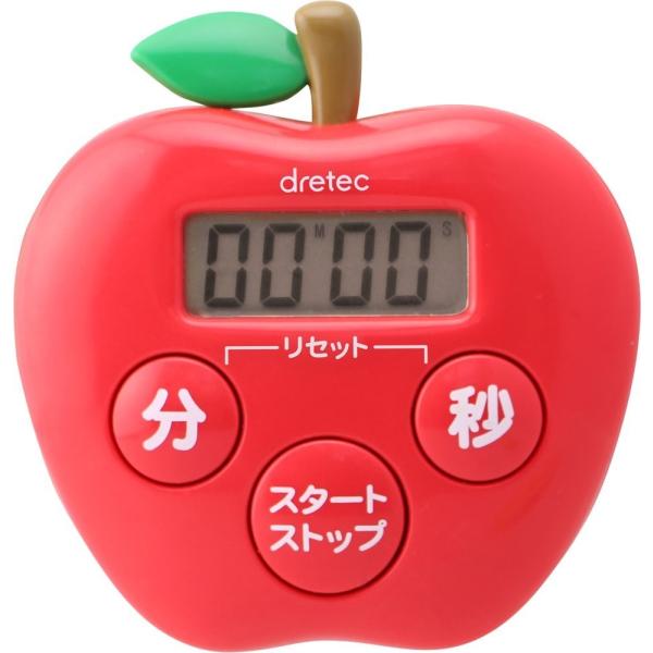 菌の繁殖を抑える抗菌タイプかわいいりんごをモチーフにしたタイマー使いやすさ抜群の単機能タイマー (3キータイプ)カウントアップ・ダウン機能・リピート機能マグネット付き (1個)。ストラップ穴付き サイズ(約):幅7.2×奥行2.1×高さ7....