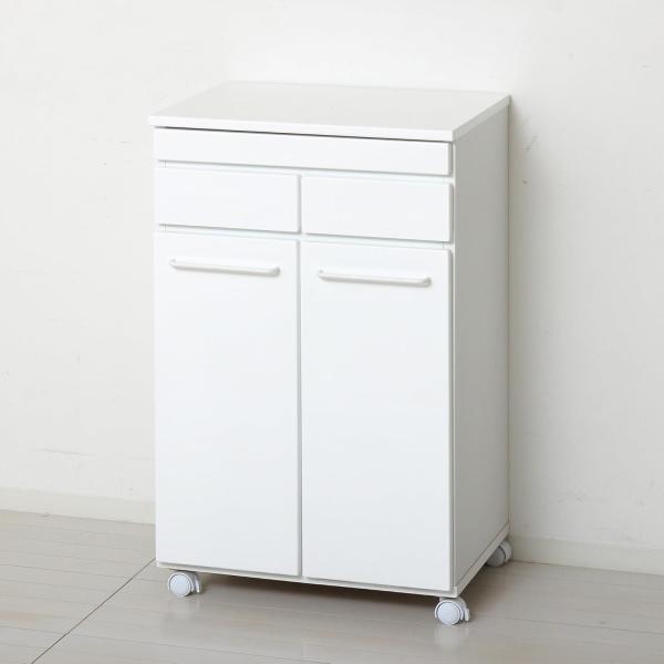 ふた付ペール(19L)2ヶ付ですので、衛生的にゴミを分別できます。ゴミ箱を隠してすっきり、カウンターとしても使えるスタイリッシュなダストボックスです。キャスター4ヶ(ストッパー付2ヶ)背面は化粧仕上げ【仕　様】サイズ W55×D40×H87...