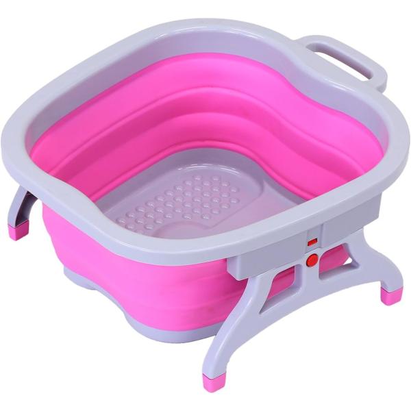 お部屋で簡単に足湯を楽しむことができ、底の突起が足裏のツボを心地よく刺激してくれます。脚を広げて使用するので安定感があり、使わないときはコンパクトに折りたためます。足湯用の桶以外にも、つけ置き洗いやペットのバスタブとしても便利。車のトランク...