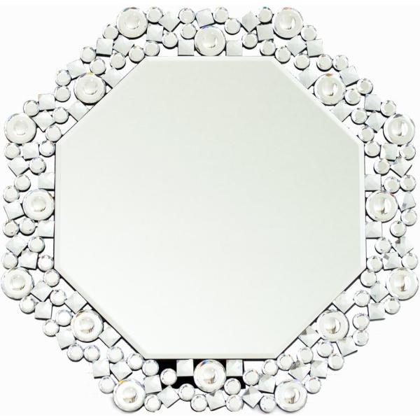 ・ご家庭だけでなく店舗での使用に最適なデザイン。・風水で縁起が良いとされる八角形、クリスタル調の装飾が豪華です。・卓上・壁掛け、どちらでもお使いいただけます。・実用性はもちろんインテリアとしても素敵です。風水で縁起が良いとされる八角形のミラ...