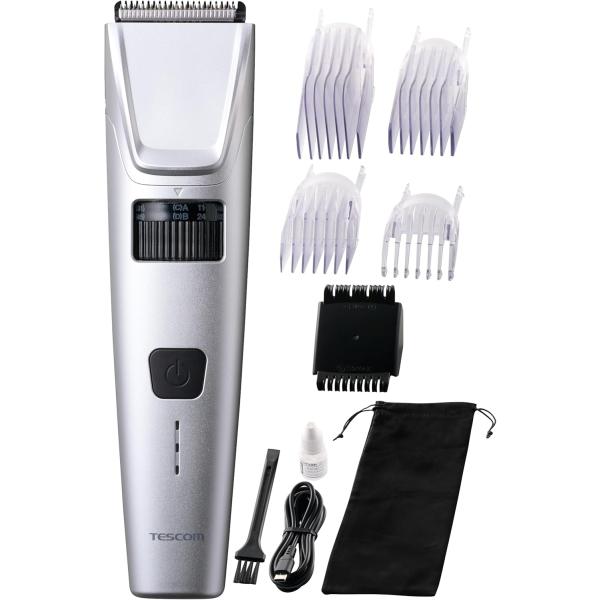 TT590B-S バリカン　本体（バリカン）　充交両用 [交流充電式]ショートスタイルならこれ1台で完結。1mm単位の長さ調節と5種類のアタッチメントで自由なスタイルチェンジを実現するヘアカッターです。防水設計で濡れ髪のカットも可能。USB...