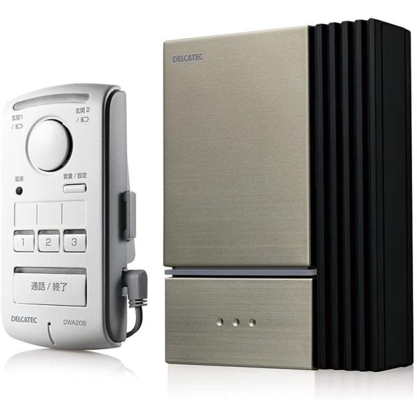 ■ワイヤレスインターホン室内機（親）と玄関子機のセット品です。配線工事不要ですので設置してすぐに使用できます。■通信はDECT準拠方式。標準規格 ARIB STD-T101準拠。■通話可能距離は見通しで最大100mです。■室内機（親）はシン...