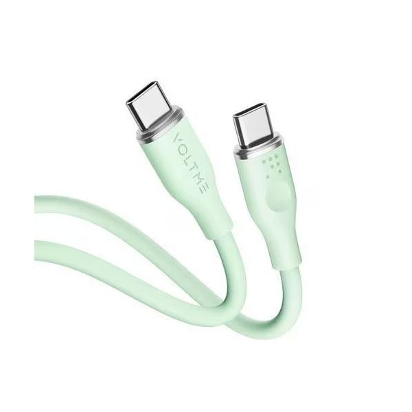 VOLTME Powerlink Moss流動性シリコン、USB C to USB C 60W 1M USB2.0 Type C 充電ケーブルMacBook Pro 2020、iPad Pro 2020、iPad Air、Samsung S...