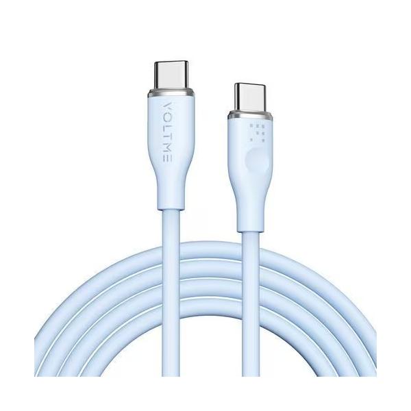 VOLTME Powerlink Moss流動性シリコン、USB C to USB C 60W 1.8M USB2.0 Type C 充電ケーブルMacBook Pro 2020、iPad Pro 2020、iPad Air、Samsung...