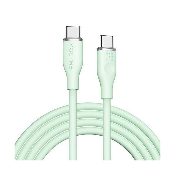 VOLTME Powerlink Moss流動性シリコン、USB C to USB C 60W 1.8M USB2.0 Type C 充電ケーブルMacBook Pro 2020、iPad Pro 2020、iPad Air、Samsung...