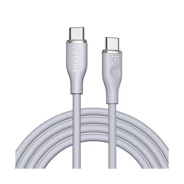 VOLTME Powerlink Moss流動性シリコン、USB C to USB C 60W 1.8M USB2.0 Type C 充電ケーブルMacBook Pro 2020、iPad Pro 2020、iPad Air、Samsung...