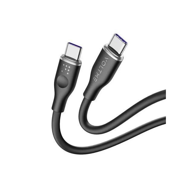 VOLTME Powerlink Moss流動性シリコン、USB C to USB C 100W 1M USB2.0 Type C 充電ケーブルMacBook Pro 2020、iPad Pro 2020、iPad Air、Samsung ...