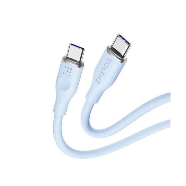 VOLTME Powerlink Moss流動性シリコン、USB C to USB C 100W 1M USB2.0 Type C 充電ケーブルMacBook Pro 2020、iPad Pro 2020、iPad Air、Samsung ...