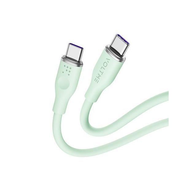 VOLTME Powerlink Moss流動性シリコン、USB C to USB C 100W 1M USB2.0 Type C 充電ケーブルMacBook Pro 2020、iPad Pro 2020、iPad Air、Samsung ...