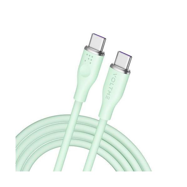 VOLTME Powerlink Moss流動性シリコン、USB C to USB C 100W 1.8M USB2.0 Type C 充電ケーブルMacBook Pro 2020、iPad Pro 2020、iPad Air、Samsun...