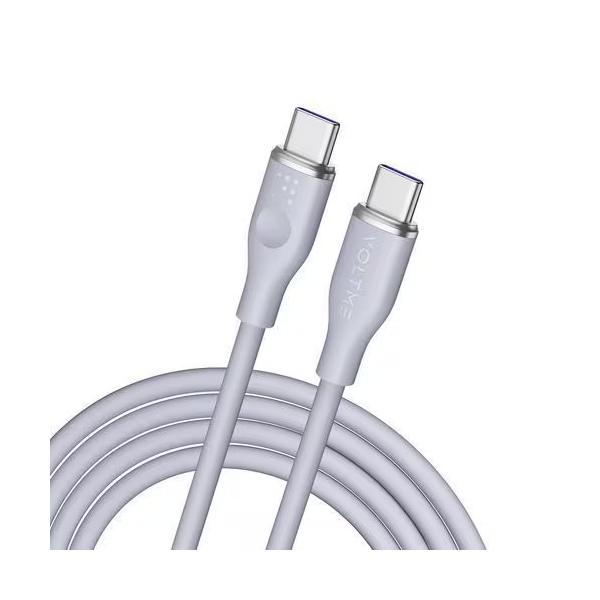 VOLTME Powerlink Moss流動性シリコン、USB C to USB C 100W 1.8M USB2.0 Type C 充電ケーブルMacBook Pro 2020、iPad Pro 2020、iPad Air、Samsun...