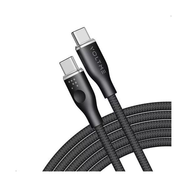 VOLTME Powerlink Rugg編み込みナイロン製、USB C to USB C 100W 1.8M、USB2.0 Type C 充電ケーブルMacBook Pro 2020、iPad Pro 2020、iPad Air、Sams...