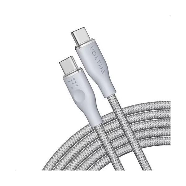 VOLTME Powerlink Rugg編み込みナイロン製、USB C to USB C 100W 1.8M、USB2.0 Type C 充電ケーブルMacBook Pro 2020、iPad Pro 2020、iPad Air、Sams...