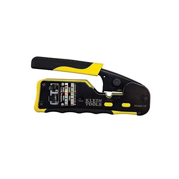 折れ曲がっていない長持ちPremium ,工具はカット、ストリップと。パススルーテクノロジー準備作業が大幅に減る時間から構成されており、ツール上の配線図]ツールを使用すると、再加工や無駄な材料を除去できますコンパクト、ノンスリップ快適グリッ...