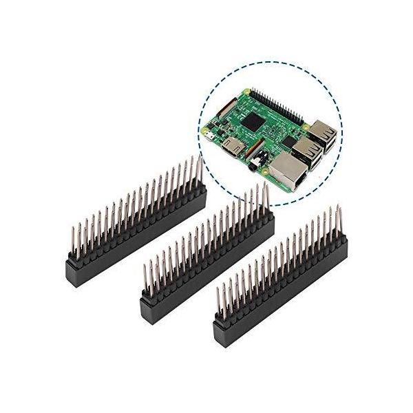 仕様： ピン数：40ピン（2x20ピン） 行：2 ピンピッチ：2.54mm/0.1インチ 長さ：約5.2cm/2.05インチ 幅：2.4 cm/0.94インチ 重量：約18g パッケージに含まれるもの： 3 xメスピンヘッダー