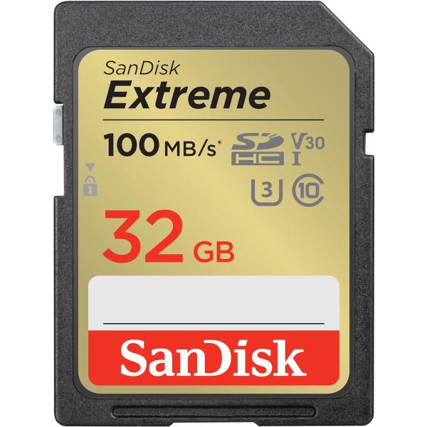 SanDisk サンディスク32GB SDHC/UHS-I / V30 / U3 / Class 10Max Read Speed: 100 MB/s Max Write Speed: 60 MB/sFull HD and 4K Video...