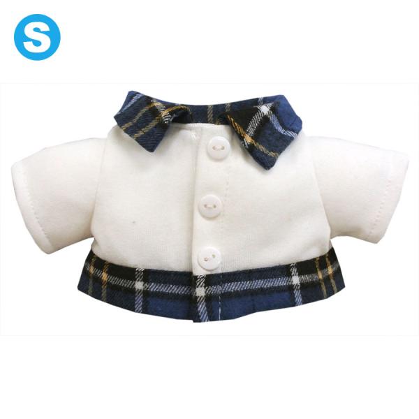 1枚でかわいい、ホワイト×チェックのシャツです。色違いのネイビーも展開！ボタンの合わせ部分がマジックテープになっており、着せ替えがスムーズに行えます。≪Bear Wear(ベアウェア)とは？≫株式会社かなるオリジナルのぬいぐるみ用お洋服です...
