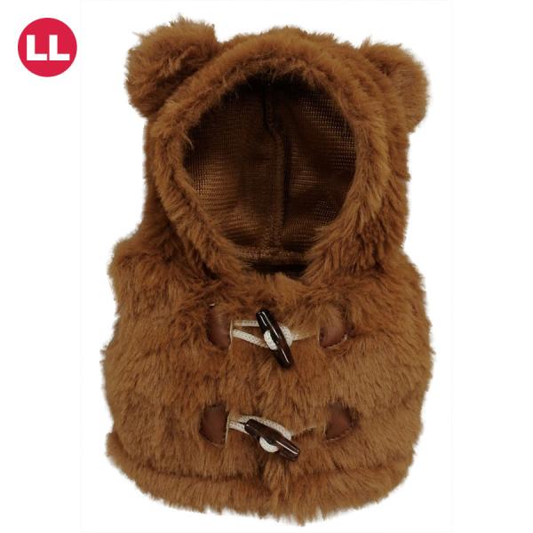 ふわふわ素材がかわいい♪　くま耳付きのベストです。前面はトグルボタンで開閉できます。≪Bear Wear(ベアウェア)とは？≫株式会社かなるオリジナルのぬいぐるみ用お洋服です。年に2回、新作を発表しており、定番アイテムから記念日の衣装まで豊...