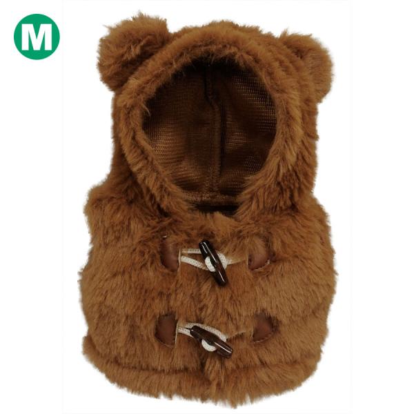 ふわふわ素材がかわいい♪　くま耳付きのベストです。前面はトグルボタンで開閉できます。≪Bear Wear(ベアウェア)とは？≫株式会社かなるオリジナルのぬいぐるみ用お洋服です。年に2回、新作を発表しており、定番アイテムから記念日の衣装まで豊...