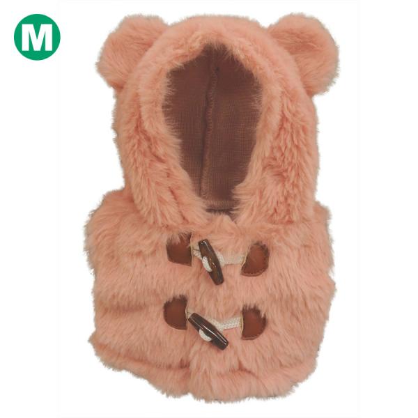 ふわふわ素材がかわいい♪　くま耳付きのベストです。前面はトグルボタンで開閉できます。≪Bear Wear(ベアウェア)とは？≫株式会社かなるオリジナルのぬいぐるみ用お洋服です。年に2回、新作を発表しており、定番アイテムから記念日の衣装まで豊...