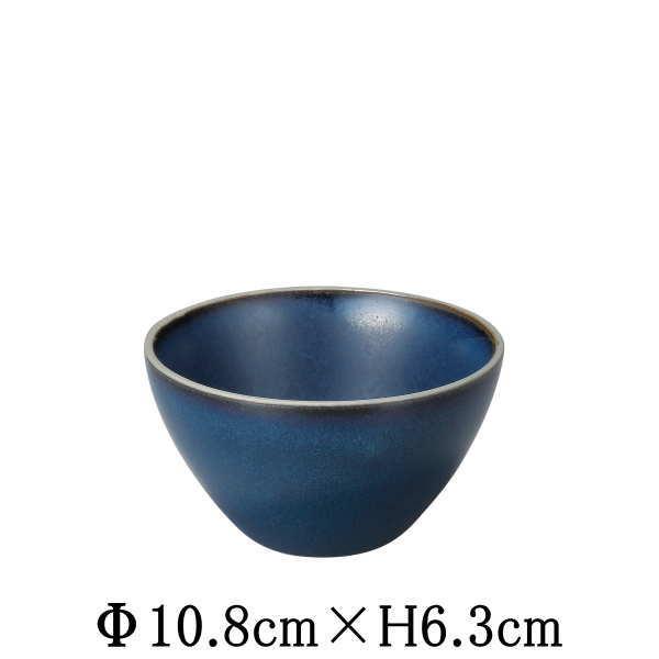 【サイズ】Φ10.8cm×H6.3cm【カラー】紺/ネイビー　※撮影時の光の加減、モニターの加減により画像と実物の色合いや濃淡が変わります。予めご容赦くださいませ。【素材】磁器【産地】日本産、国産、日本製【取り扱い】電子レンジ○、食洗器○、...