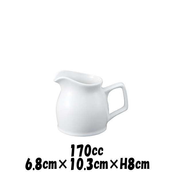 【サイズ】6.8cm×10.3cm×H8cm　170cc【カラー】白/ホワイト        ※画像と実際ではモニターや光の加減で多少色合いが異なる場合があります。【素材】磁器【取り扱い】電子レンジ○、食洗機○、直火×、オーブン× 【用途・...