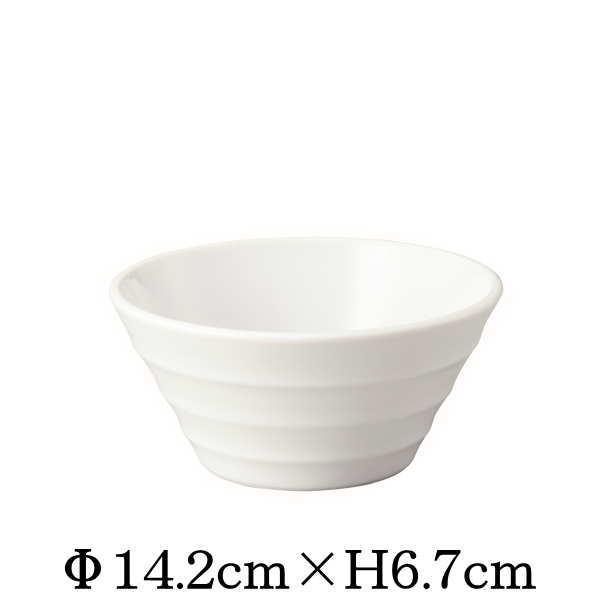 【サイズ】約φ14.2cm×H6.7cm　500cc【カラー】白/ホワイト　※画像と実物では色合いが違う場合がございます。【素材】磁器 【手触り/質感】ツルツルしています。やや凹凸があります。【見た目】ツヤ有りです。光沢があります。【ラップ...