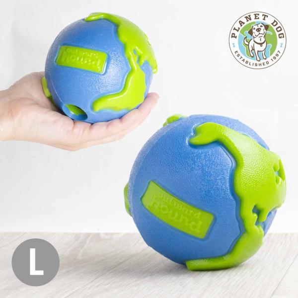 おしゃれなデザインの丈夫なボールプラネットドッグ オービーボール Lサイズ○まるで惑星のような、ハイセンスなデザインです。○オービータフ素材で出来ているので、丈夫で長持ち☆○ホワイトのみ蓄光性で、暗いところで光ります♪○天然ミントの香り付き...