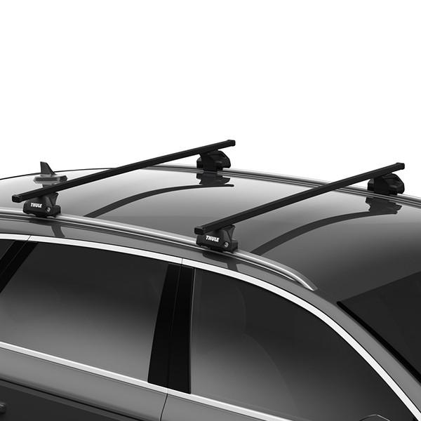THULE VOLVO V60/V60 クロスカントリー（ダイレクトルーフレール付き 2018〜）専用ベースキャリアセット フット7106 ...
