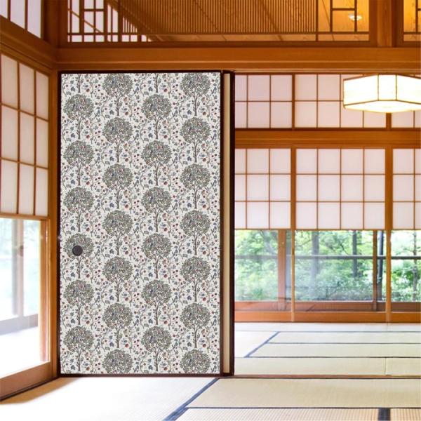 ウィリアムモリス氏のデザインを取り入れた、再湿タイプの襖紙（ふすまがみ）です。プチリフォームで襖を張り替えてみてはいかがでしょうか？誰でも簡単施工。襖紙の裏面に水をスプレーするだけで簡単に貼る事が出来ます。絵柄は全部で13種類あり、和室洋室...