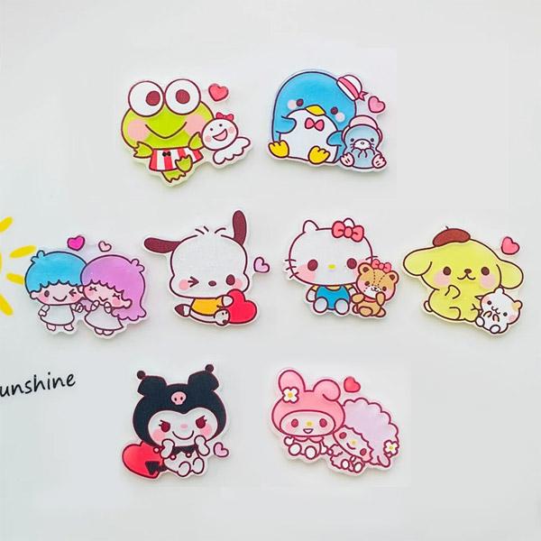 パートナーやぬいぐるみなどでハートが出ているかわいい動物さんたちのセットです！みんな幸せそうです♪薄めのアクリル製で、貼り付けにぴったり♪それぞれ形は異なるため、サイズは1つのものを代表として掲載しております。全8種類で1つずつ、1セットは...