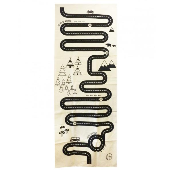 インテリアにもオススメなモノトーンのお洒落なラグ、プレイマットです。素材はコットン使用なのでお子様にも優しい素材になってます。キッズルームのプレイマットにも！道路模様なのでミニカーを走らせたりはもちろん、ラグとしてお部屋のコーディネートにも...