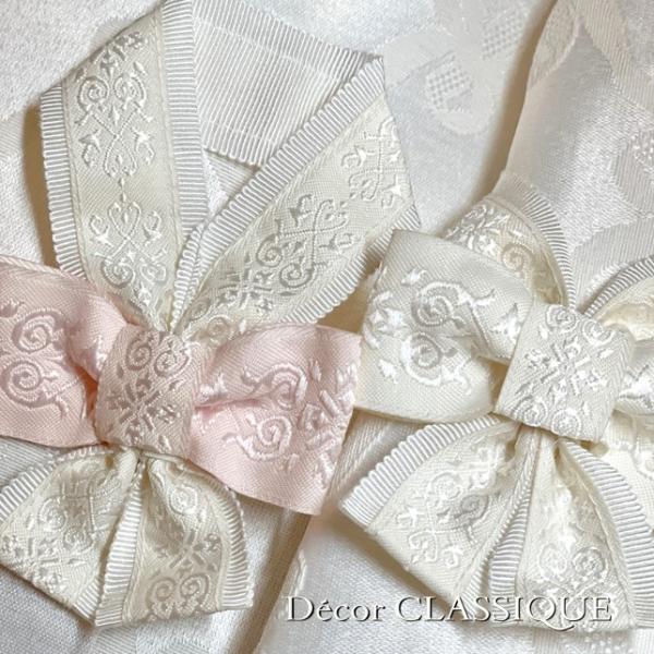 商品名: ナプキンリング エレガントリュバン Decor CLASSIQUEサイズ: 10ｃｍカラー: 2色素　材: レーヨン・ポリエステルMADE IN JAPAN-------------------------------------...