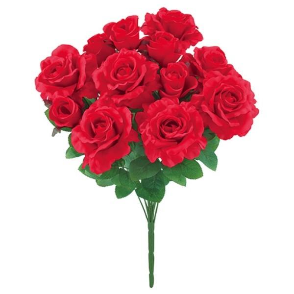 光触媒加工でこっそり・しっかり消臭・除菌。全長45cm 花径4から11cm リーフ5から6cm 。主な素材：ポリエステル