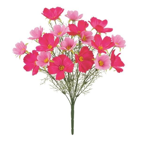 全長45cm 花径7から9cm リーフ9cm 。主な素材：ポリエステル