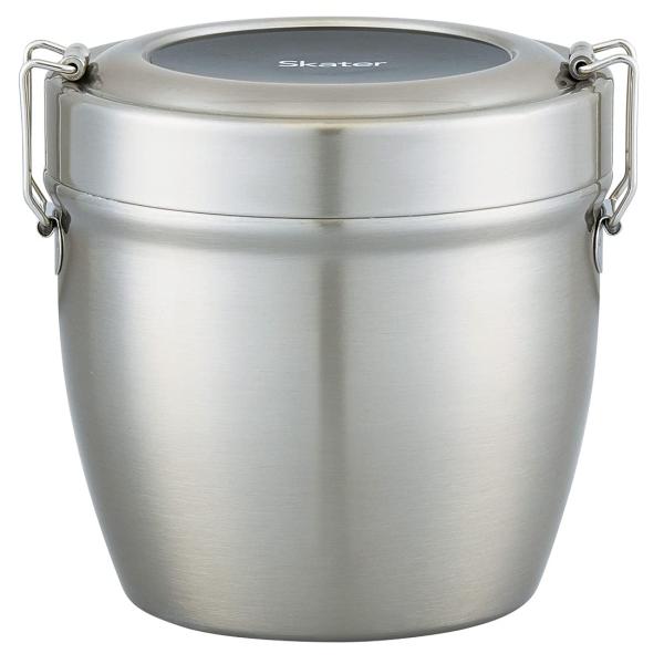 カラー：シルバーサイズ：800mlサイズ:本体=直径13×高さ12.4cm(中容器=深さ4.8cm)素材・材質:本体・フタ=ステンレス(アクリル樹脂塗装) 止め具=ステンレス 中容器・中フタ=ポリプロピレン パッキン=シリ コーンゴム 底板...