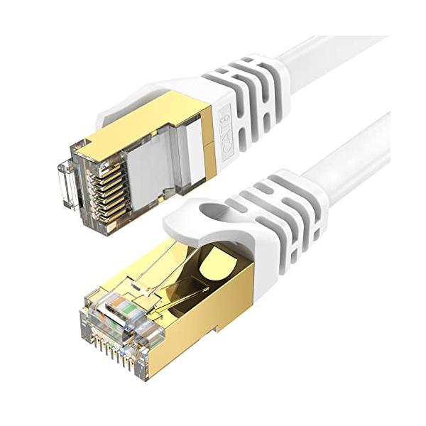 カラー：ホワイトサイズ：15m8倍速いネットワーク速度：CAT8イーサネットケーブルは40GbpsBASE-T標準をサポートし、CAT6ケーブルよりもネットワーク速度で8倍高速です。フラットデザイン：薄さ0.23cmの超薄型フラットデザイン...