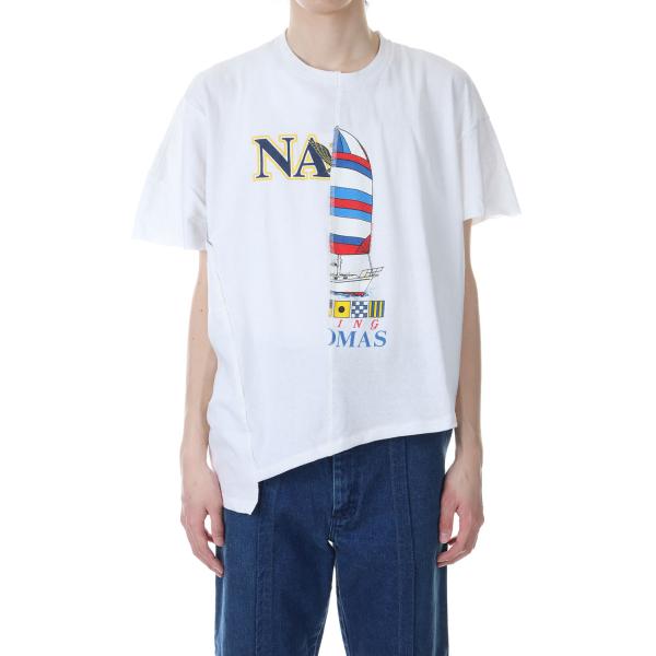 ＜商品説明＞異なるデザインのヴィンテージTシャツを繋ぎ合わせ、ワイドシルエットとアンシンメトリーのアレンジを加えたカットソー。1点1点プリントやダメージが異なるOne＆Onlyなアイテムです。当店は正規取扱店です。ご安心ください。