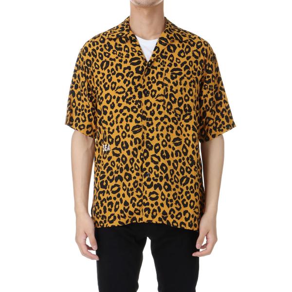MINEDENIM WDS×MINEDENIM Lips Leopard Print Open Collar SH MINEDENIM WDS×MINEDENIM Lips Leopard Print Open Collar SH