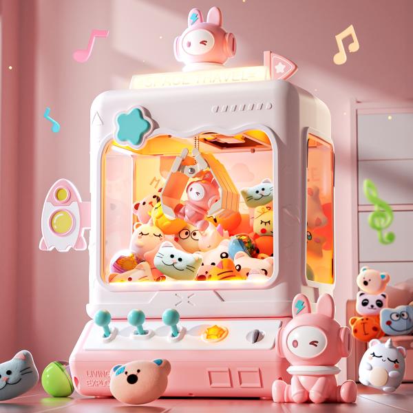 【爆買】【豪華なセット内容】ぬいぐるみ10個とカプセルトイ10個、合計20個の景品がセットになっております。さらにコイン24枚付きで、繰り返し何度でもお楽しみいただけ、お得感も抜群です。【60秒チャレンジ＆リアルな操作体験】60秒のカウント...