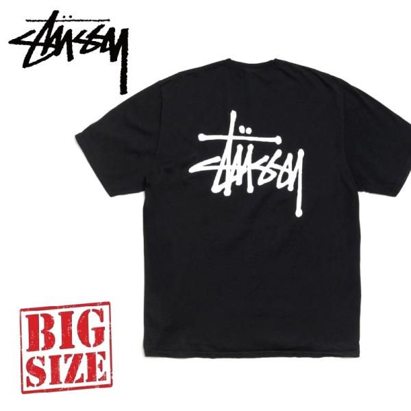 ■サイズ：ＸＸＬ　（４Ｌ相当）　■着丈：約８１cm■身幅：約７０cm■肩幅：約６３cm■袖丈：約２６cm■素材：コットン100％■カラー：[Black]STUSSY ステューシー半袖 Tシャツ ベーシック バックプリント BASIC STU...