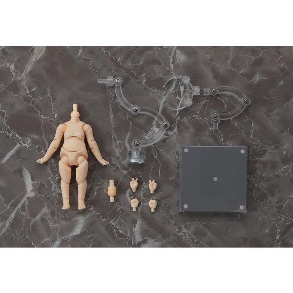 「ねんどろいどどーる」シリーズの女の子ボディが登場！「ねんどろいどどーる」は頭部サイズはねんどろいど、体のサイズは布のお洋服も着せやすい大きさの、豊富な可動が楽しめる動かして楽しい手のひらサイズのアクションフィギュアです。足裏のマグネットと...