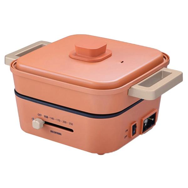 【発売日：2020年09月10日】●食卓に映えるコンパクトなマルチグリルなべです。●プレートが3枚(深なべ・平面プレート・たこ焼きプレート)付き。●プレートによって、煮る・炊く・焼く・たこ焼きなどできて1台で何役もできる優れものです。●シン...