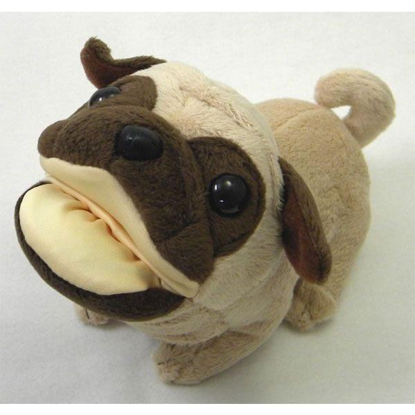 アニマル　メガネスタンド パグ　小物入れかわいいわんちゃん型の小物入れです。上を向いているので、上から見ると見上げているようでかわいい〜口の中にはメガネ拭きと同素材、超微細繊維を使用しています。めがねケース、携帯電話ケース、Ipodケースや...