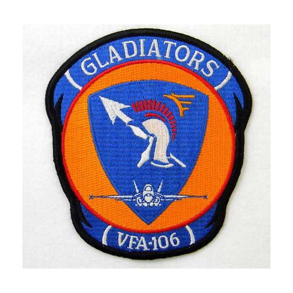 GLADIATORS VAF-106のワッペン（Smallサイズ）アイロン装着可能です。大きさは約横10cm・約11cmとスモールサイズです。洋服の胸・袖・カバンなどにつけてアクセントにどうぞ。ワッペンSmallサイズのみ、10枚までネコポ...